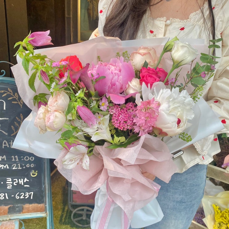 No 280 작약핑크꽃다발 서울대입구역꽃집관악구꽃집봉천동꽃집서울대입구역플라워클래스관악구청꽃집봉천동플라워클래스소소