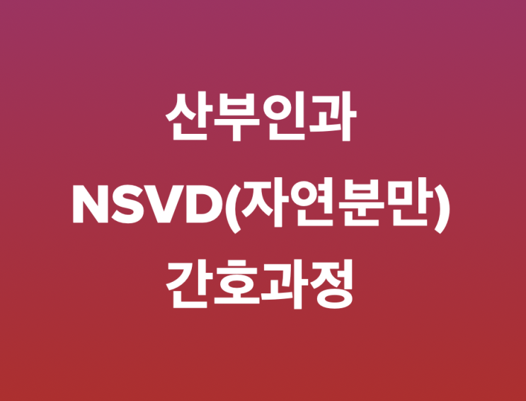 산부인과 NSVD(자연분만) 간호과정 : 네이버 블로그