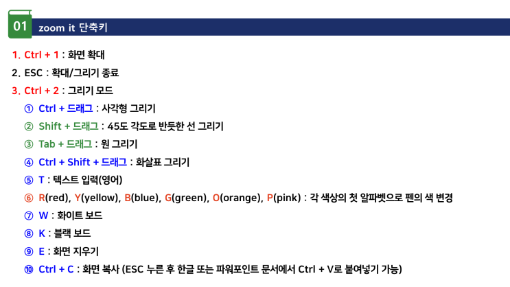 화면을 확대하고 필기하는 프로그램 - Zoomit 설치와 단축키 : 네이버 블로그