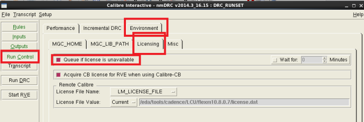 Mentor Calibre DRC/LVS/PEX Wait for license : 네이버 블로그