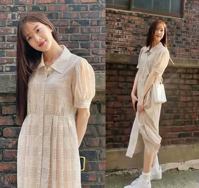 문가영 원피스 패션 옷 인스타그램 사복 속 온앤온 체크원피스 러블리해 네이버 블로그