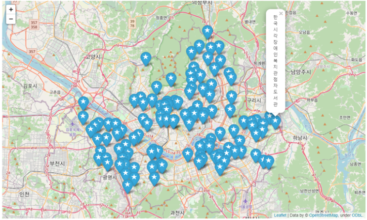 [Folium] Point 시각화 (Marker, Marker Cluster, Circle) : 네이버 블로그
