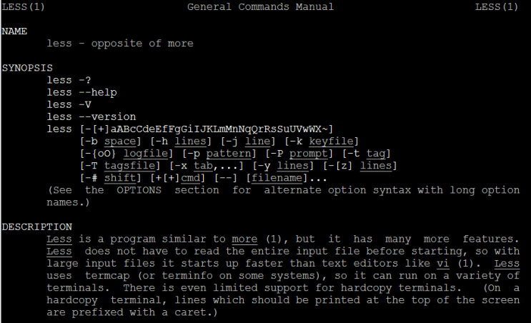 linux less 명령어 : 네이버 블로그