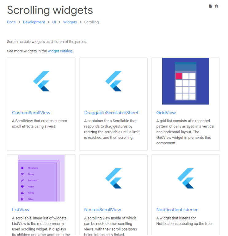 [Flutter] ListView 사용법, 중첩(nested) Scroll List : 네이버 블로그