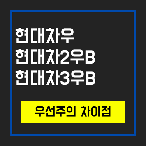 현대차 우선주의 종류와 차이현대차우현대차2우b현대차3우b 네이버 블로그