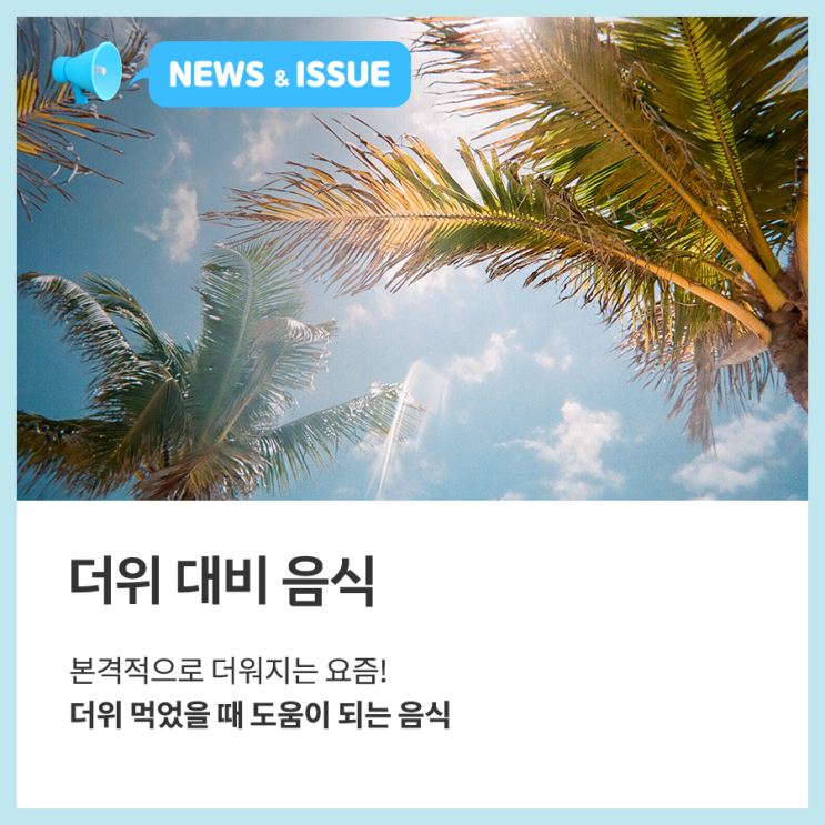 뉴스와 이슈 여름 대비🌊더위 먹었을 때 도움이 되는 음식 네이버 블로그