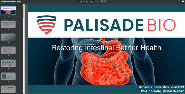 PALI Palisade bio inc. 팔리사드 바이오 나스닥 LB1148 : 네이버 블로그