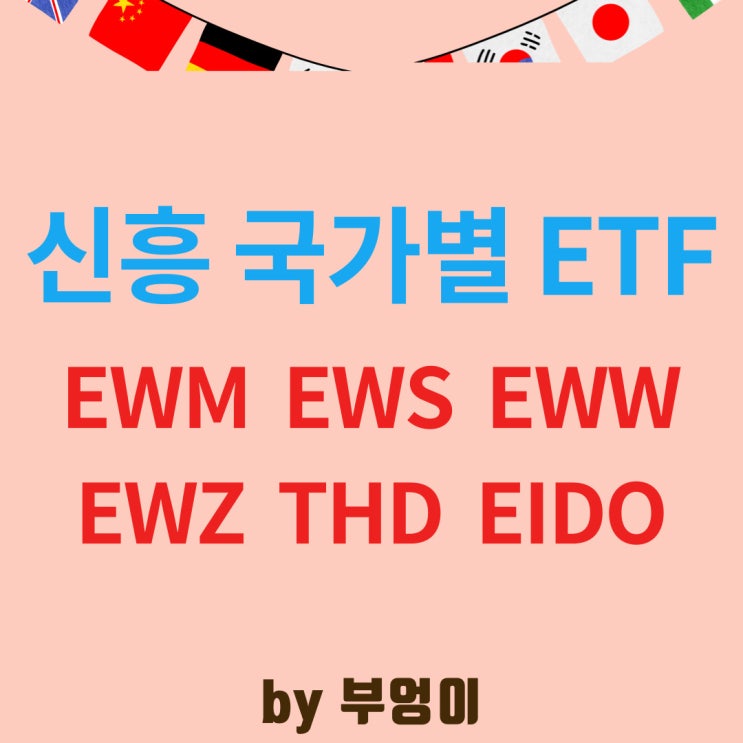 신흥국 ETF - EWM, EWS, EWW, EWZ, THD, EIDO & SPY (이머징 마켓, Emerging Market ...