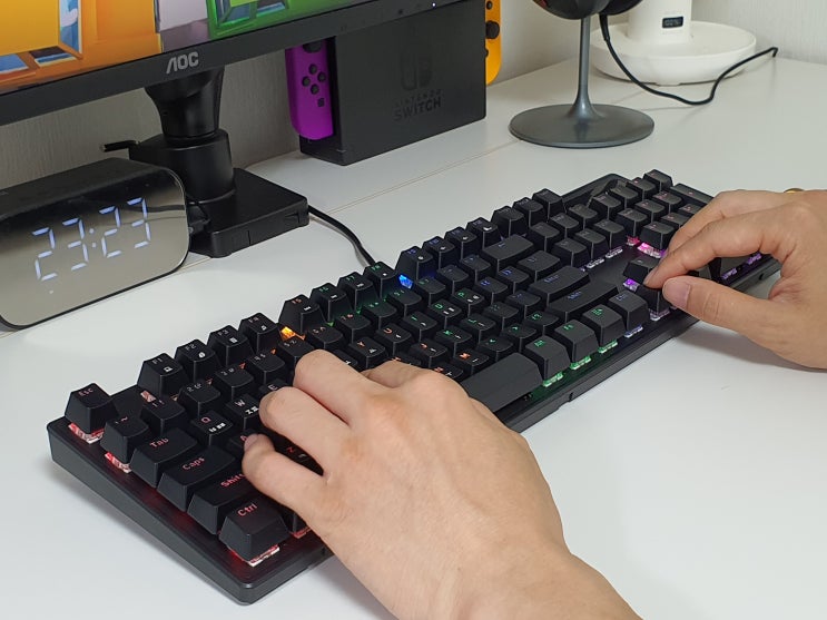 1만 원대 가성비 갈축 키보드 앱코 HACKER K560 기계식키보드 : 네이버 블로그