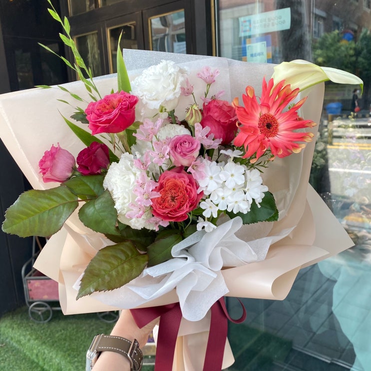 No 289 핑크레드꽃다발 서울대입구역꽃집관악구꽃집봉천동꽃집관악구청꽃집봉천동플라워클래스소소아뜰리에 네이버 블로그