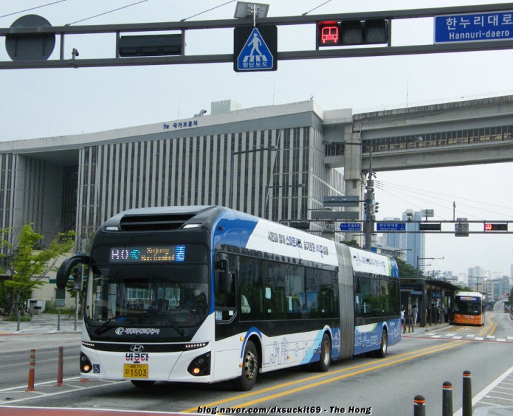 세종시 BRT 바로타 버스 / B0 노선 전기굴절버스 : 네이버 블로그