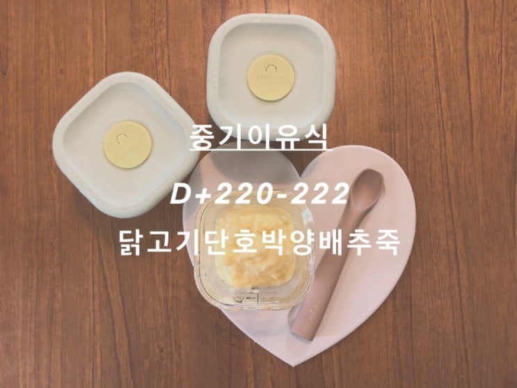 베이비무브 중기이유식 D220 222일차 닭고기단호박양배추죽 네이버 블로그
