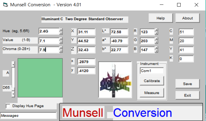 Munsell 먼셀코드 색상확인 , RGB, CMYK 값을 한번에 확인 "Munsell Conversion" : 네이버 블로그