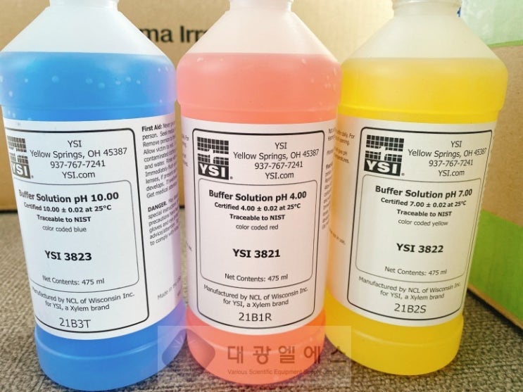 YSI) pH Buffer solution 표준,보정용액 : 네이버 블로그