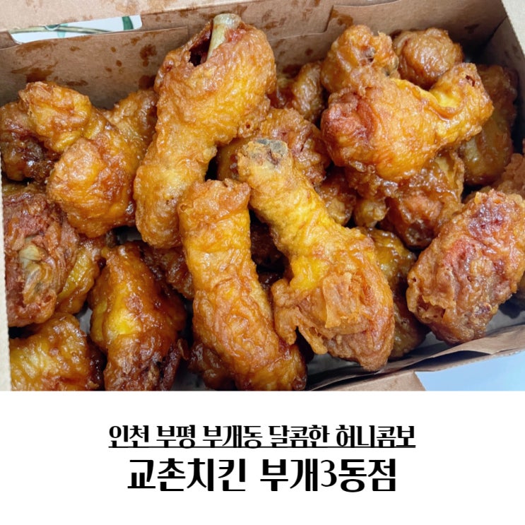 인천 부평 교촌치킨 부개3동점에서 허니콤보웨지감자세트 배달 후기 네이버 블로그