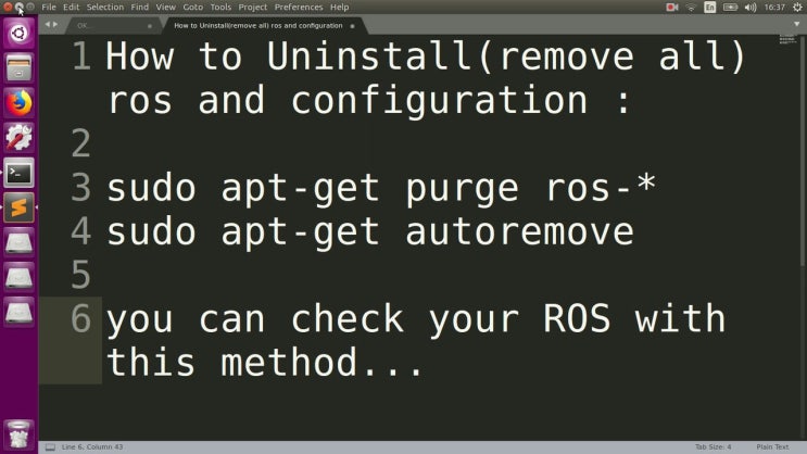 [ROS] ROS 삭제하기, 제거하기 : sudo pat purge ros-*, sudo apt autoremove (리눅스 우분투 18.04) : 네이버 블로그