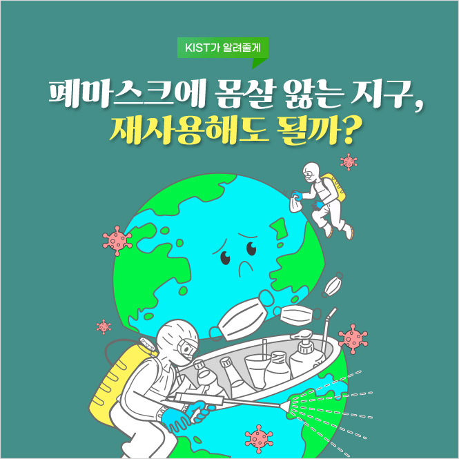 [KIST가 알려줄게] 폐마스크에 몸살 앓는 지구, 재사용해도 될까? : 네이버 블로그