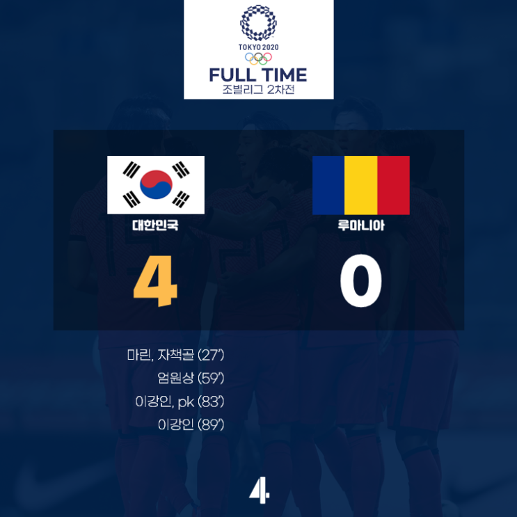 대한민국 VS 루마니아 남자 올림픽 축구대표팀 경기 결과 : 네이버 블로그