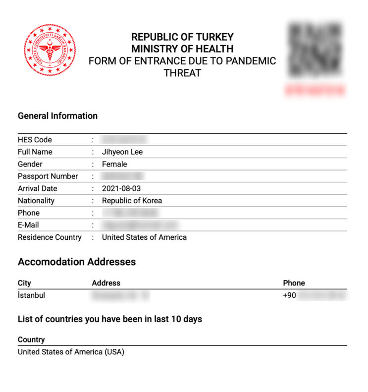 [터키 여행] 터키 입국 신고서 (Traveler Entry From) 온라인 작성하기 : 네이버 블로그
