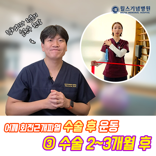 어깨 회전근개파열 수술 후 운동 ③ 수술 2~3개월 후│안양윌스기념병원 네이버 블로그