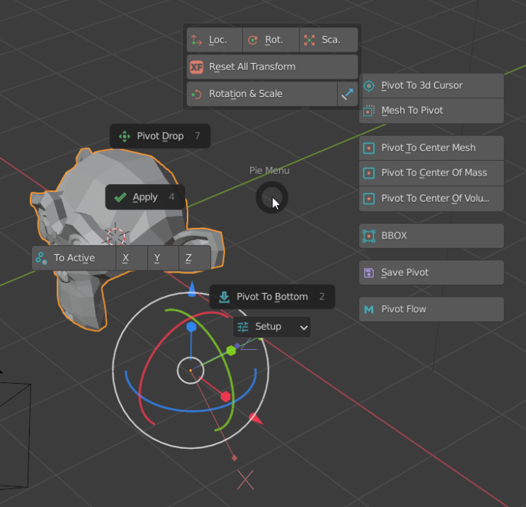 Blender Pivot Transform 설명 04. : 네이버 블로그