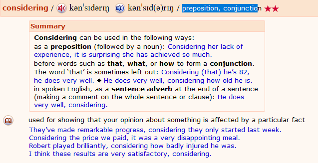 considering이 전치사라고? ( 응. given도 전치사야) : 네이버 블로그