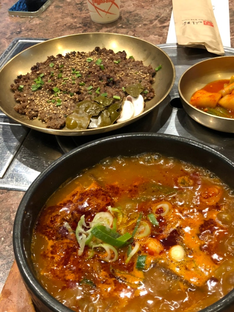 서울 신도림 바싹불고기와 걸죽한 육개장의 만남 디큐브시티 장사랑 현대백화점 디큐브시티 고메가이드 디큐브시티 맛집
