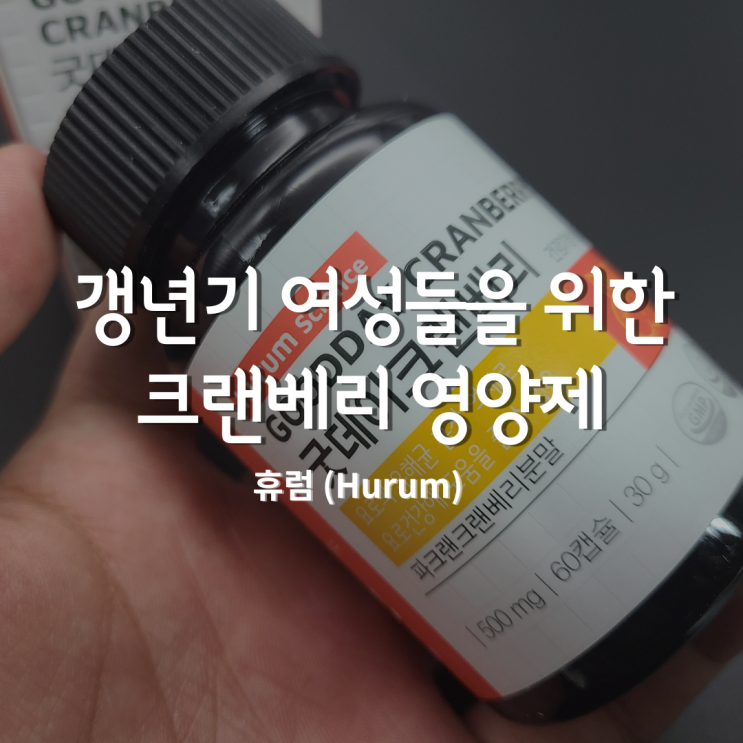여성 갱년기에좋은영양제 휴럼hurum 굿데이 크랜베리 어머니에게 선물 네이버 블로그