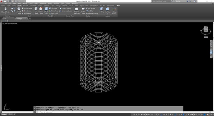 [Autocad 3D #1] Mesh(메쉬) 만들기 : 네이버 블로그