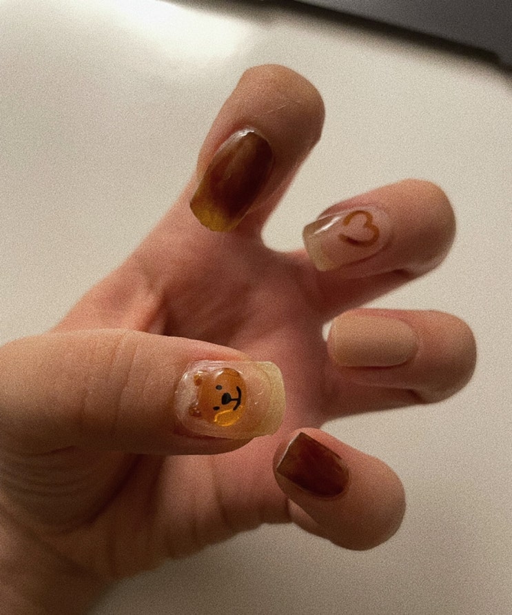 [오호라 젤네일]네이버킬때마다 나오는 오호라(ohora) 분해서 시켜본 후기,똥손이한 곰네일🐻 : 네이버 블로그