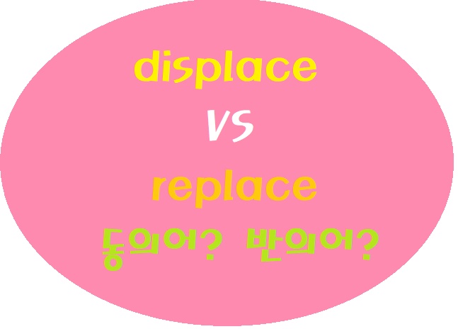 displace 와 replace 의미 가 때로는 동의어가 때로는 반의어가 되는 이유! 하나의 그림! 쫓아내야 대체할 수 있다 ...