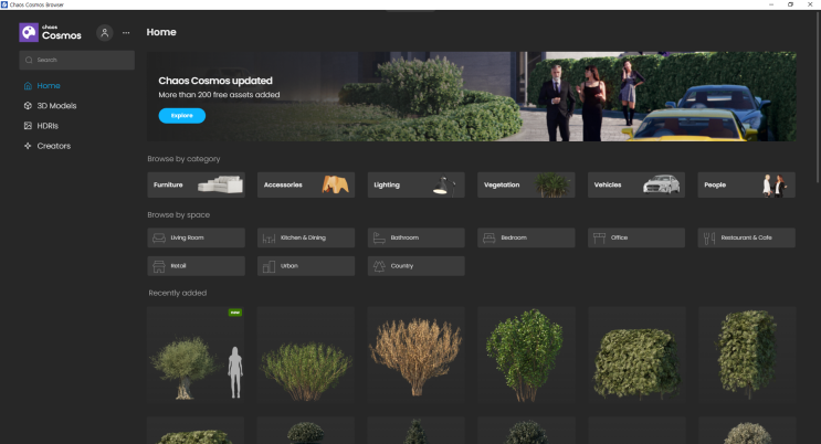 [스케치업 꿀팁#2] 무료 고급 3D 모델을 활용할 수 있는 V-Ray의 Chaos Cosmos Browser 활용하기 ...