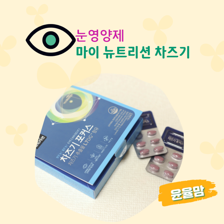 눈 피로에 좋은 차즈기효능 대상웰라이프 눈영양제 네이버 블로그