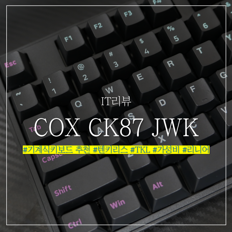 기계식키보드 추천 COX CK87 JWK TKL 텐키리스 매력! : 네이버 블로그