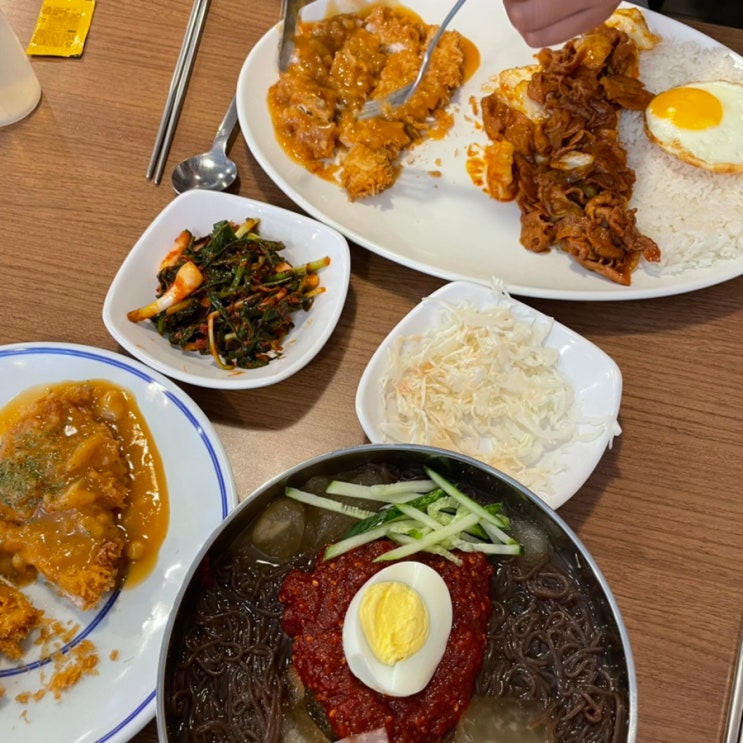 천호명가돈까스 가성비 좋은 천호동 돈까스 제육세트 냉면세트 네이버 블로그