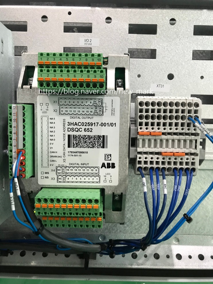 [ABB] IRC5 DSQC652 디지털 입출력 결선방법 : 네이버 블로그