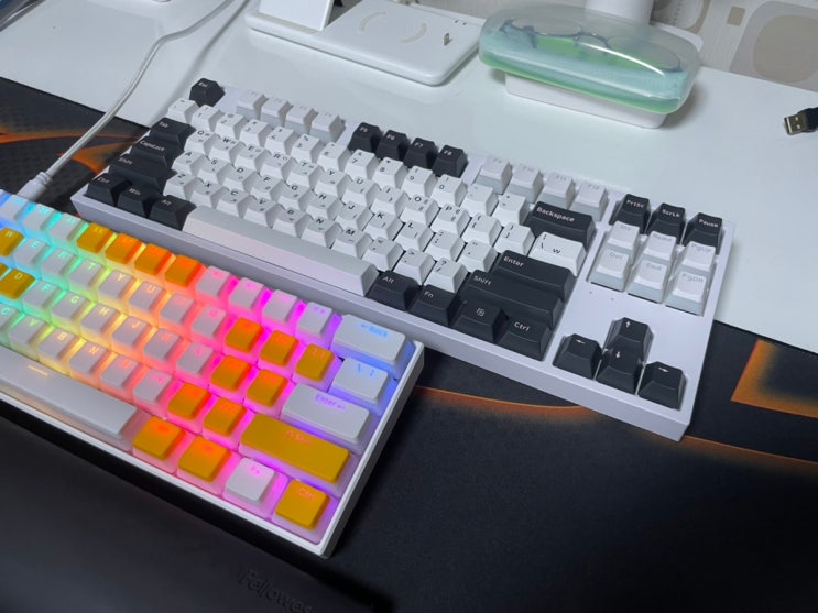 콕스 ck87 bt 화이트 언박싱, 타건 및 상세한 후기 : 네이버 블로그