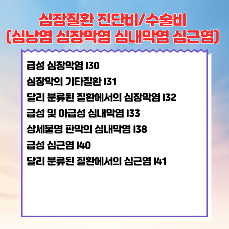 심낭염 심장막염 심내막염 심근염 진단비 수술비 보장하는 심장질환보장 특약 네이버 블로그