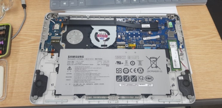 삼성 노트북 배터리 교체(모델명 : NT900X5T), 노트북전원 깜빡깜빡, 노트북 배터리 수명 다함 : 네이버 블로그