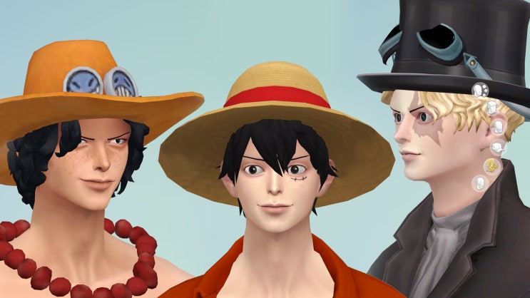 심즈4 심배포) 원피스- 에이스, 사보, 루피 (ASL) // [Sims4] One Piece - Portgas D.Ace ...