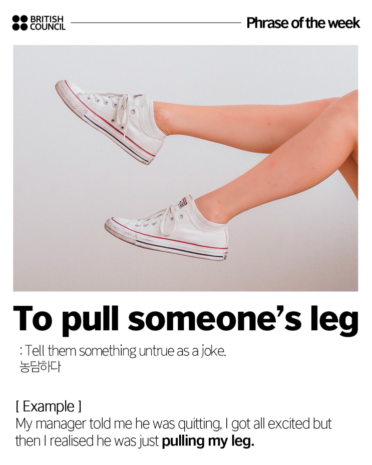 [Phrase of the week] 금주의 영어표현 (50) To pull someone's leg : 네이버 블로그