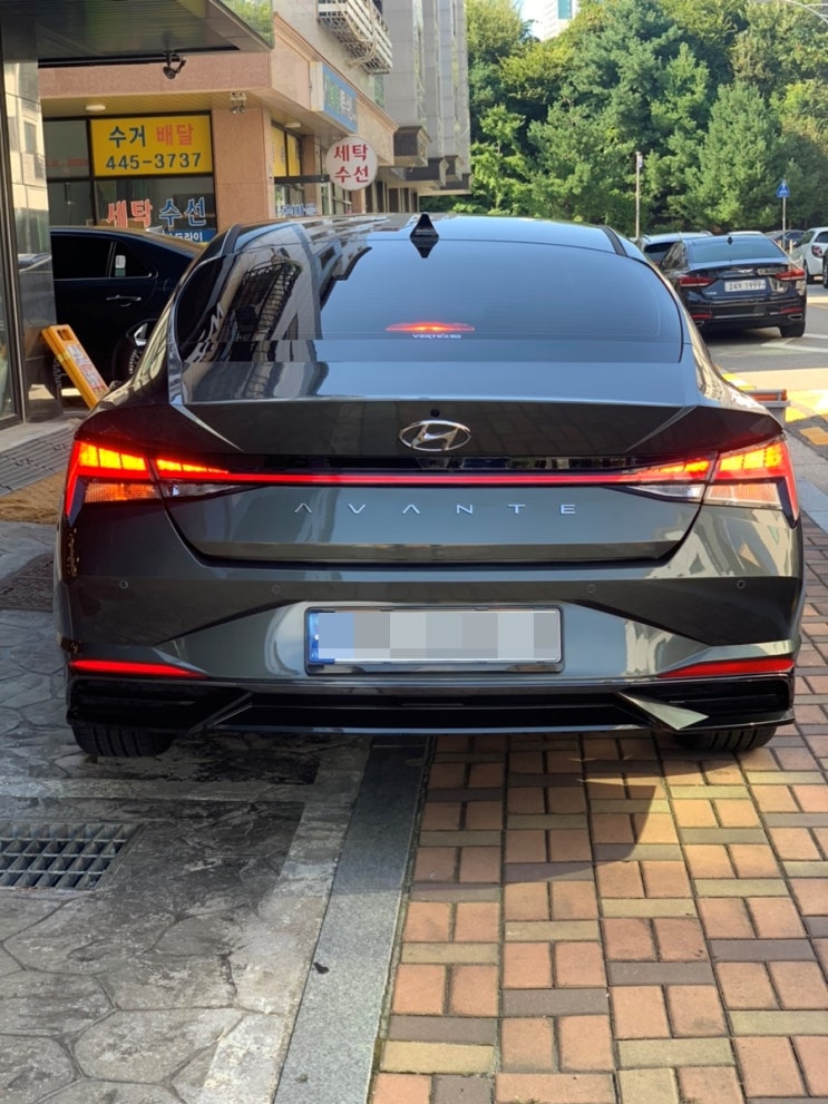 아반떼cn7 LED테일램프 블랙베젤 순정옵션 장착기, 익스테리어 디자인2 달아보기. : 네이버 블로그
