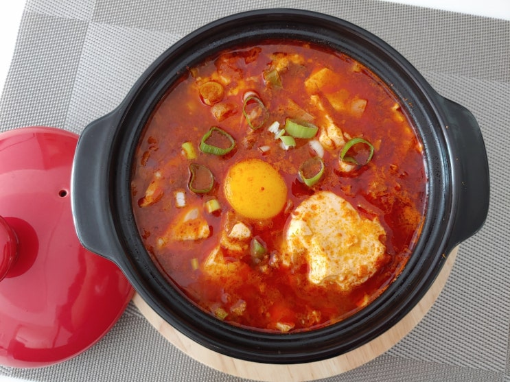 돼지고기 순두부찌개 끓이는법 백종원 양념 레시피 얼큰한 국물요리 네이버 블로그