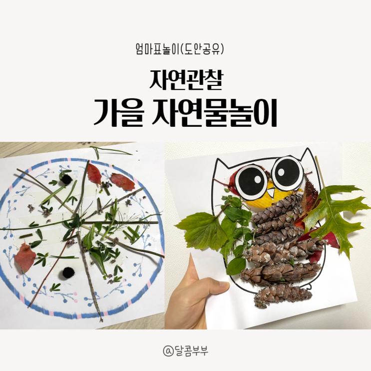 자연관찰 가을놀이 자연물놀이 엄마표 도안 공유 네이버 블로그