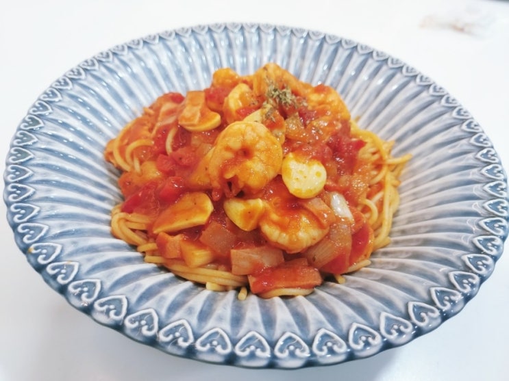햄새우 토마토스파게티 네이버 블로그