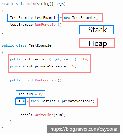 C# Stack, Heap의 차이 : 네이버 블로그