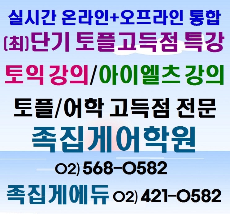비대면온라인대면오프라인 토플학원 국제학교노원대치동미대음대목동분당반포신촌압구정여의도잠실 방학