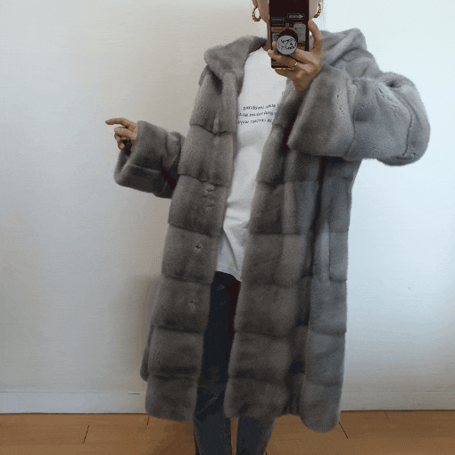 호리젠탈 후드 롱밍크코트전컬러제작 New 네이버 블로그