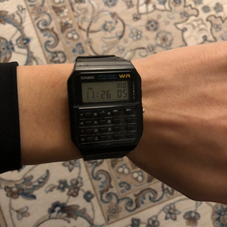 카시오 CASIO CA-53W-1Z 데이터뱅크 계산기시계 전자손목시계 CA53W 사각시계 구매후기 : 네이버 블로그