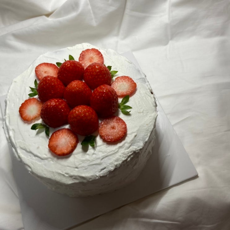 딸기 생크림 케이크 만들기 🍰 실패 없는 공립법 제누와즈 네이버 블로그